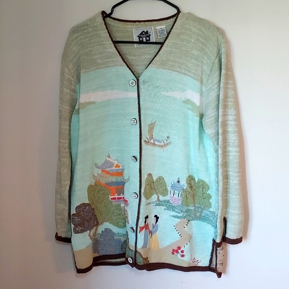 Storybook Knits | Sweaters | Vintage Storybook Knits Asianscene Pagoda ...
